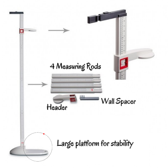Scorpiamedimart. Seca 213 – Portable & Lightweight Height Measurement scale
